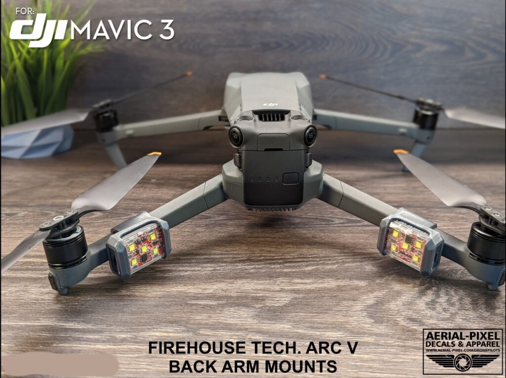 DJI Mavic 3 Strobe Light Mounts for Arc V Strobe (REAR MOUNTS ONLY) - Drone Shop Perth